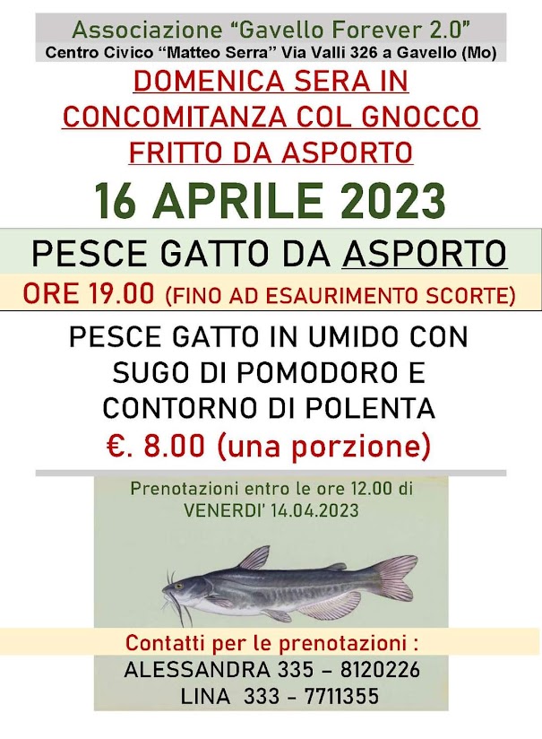 Domenica 16 Aprile a Gavello - Gnocco fritto e pesce gatto - AL BARNARDON