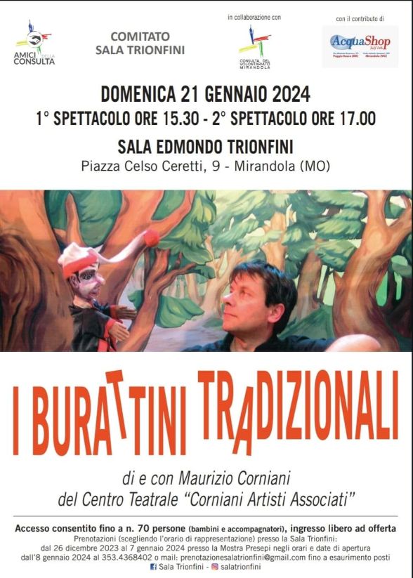 Domenica 21 Gennaio a Mirandola - Burattini Tradizionali - AL BARNARDON